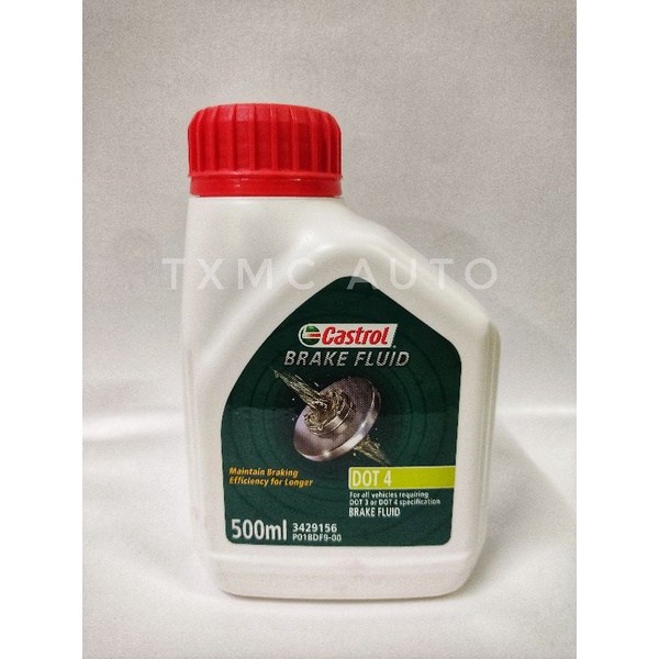 Original Castrol Brake Oil Dot 4 0.5L/ Castrol Brake Fluid/ Minyak Brek ...