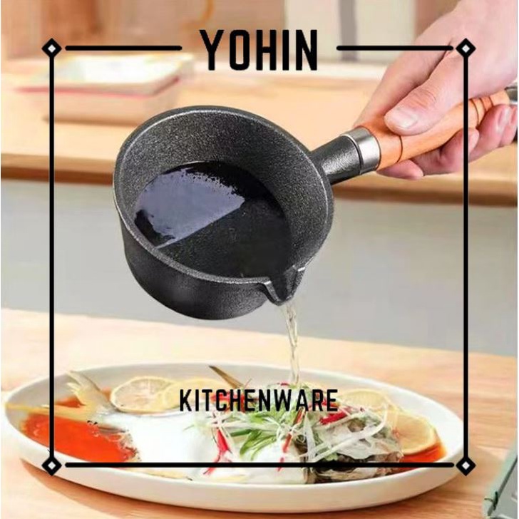 YOHIN Cast Iron Mini Pot / Hot Frying Pan / Oil Pot / Mini Besi Tuang ...