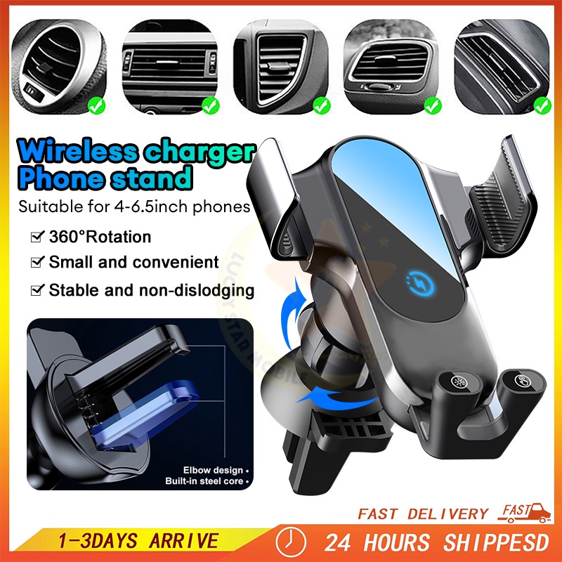 15W Automatic Alignment Car Phone Holder Wireless Charger Mount For ...