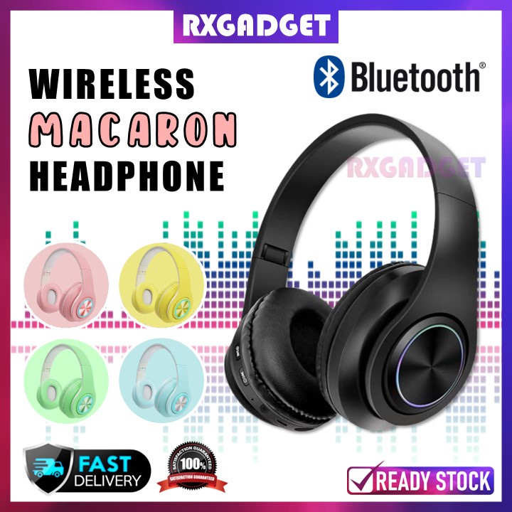 P39 Macaron Bluetooth Headphone With Mic Call Play Music Volume Control ...