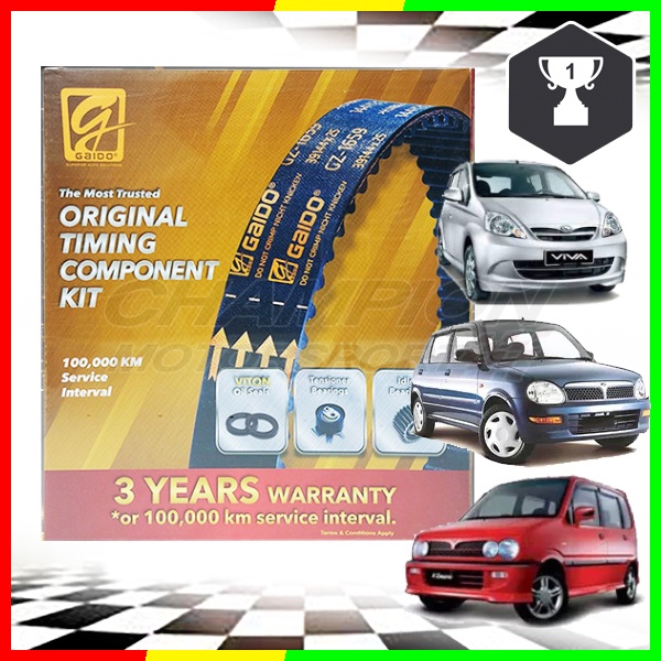 GAIDO Timing Belt Set Perodua Kelisa / Kenari 1.0 Viva 850 / 1000 ...