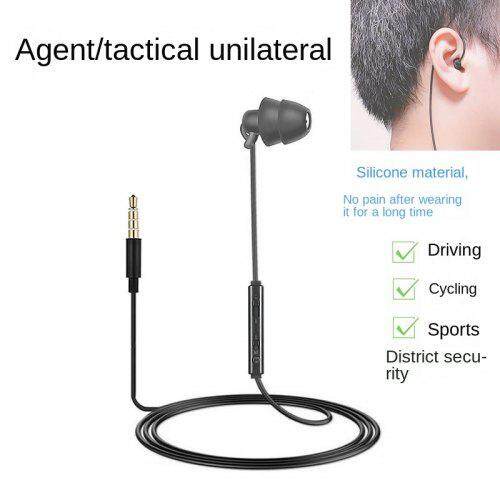 Line Control Stereo 3.5mm Wired Earbud Single Side Earphone w/ Mic in ...