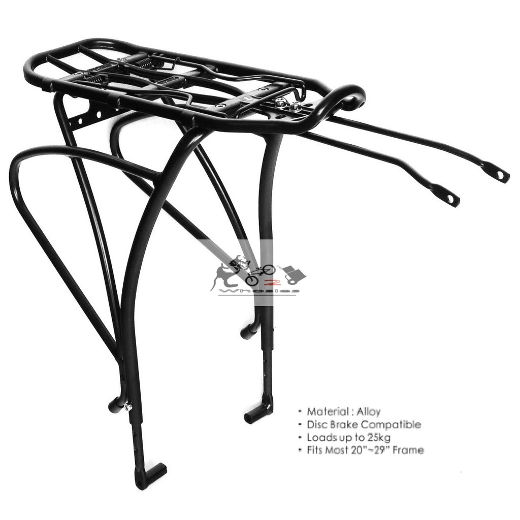 Bicycle Rear Carrier – Alloy (Black) | Shopee Malaysia