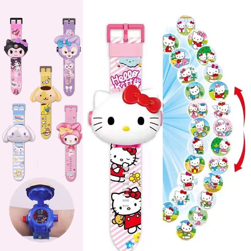 Cute Cartoon Hellokitty Projection Watch Kids Girls Stellalou Wrist ...