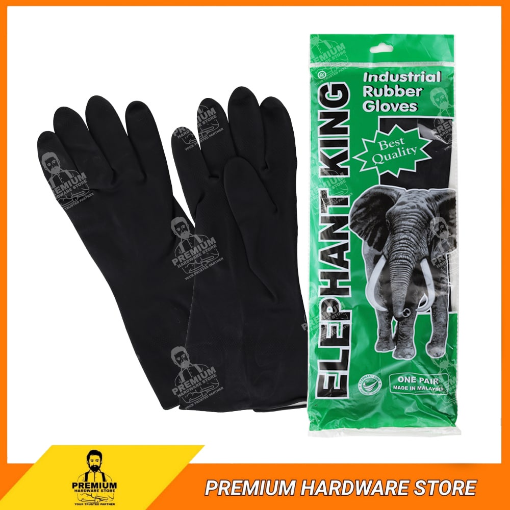 ELEPHANT KING Heavy Duty Rubber Hand Glove Industrial Kitchen Housewife ...