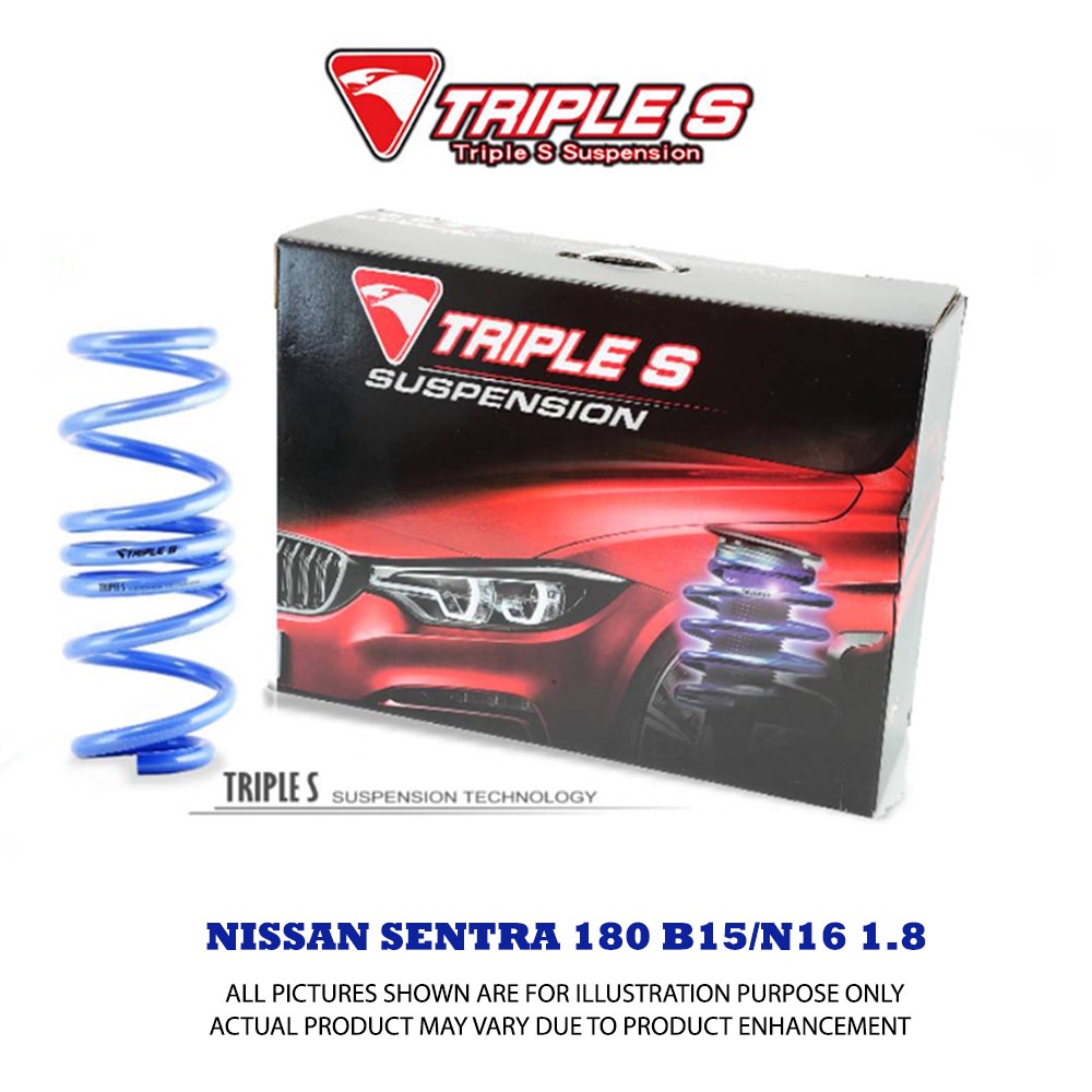 NISSAN SENTRA 180 B15/N16 1.8 - Triple S Lowering Sport Spring | Shopee ...