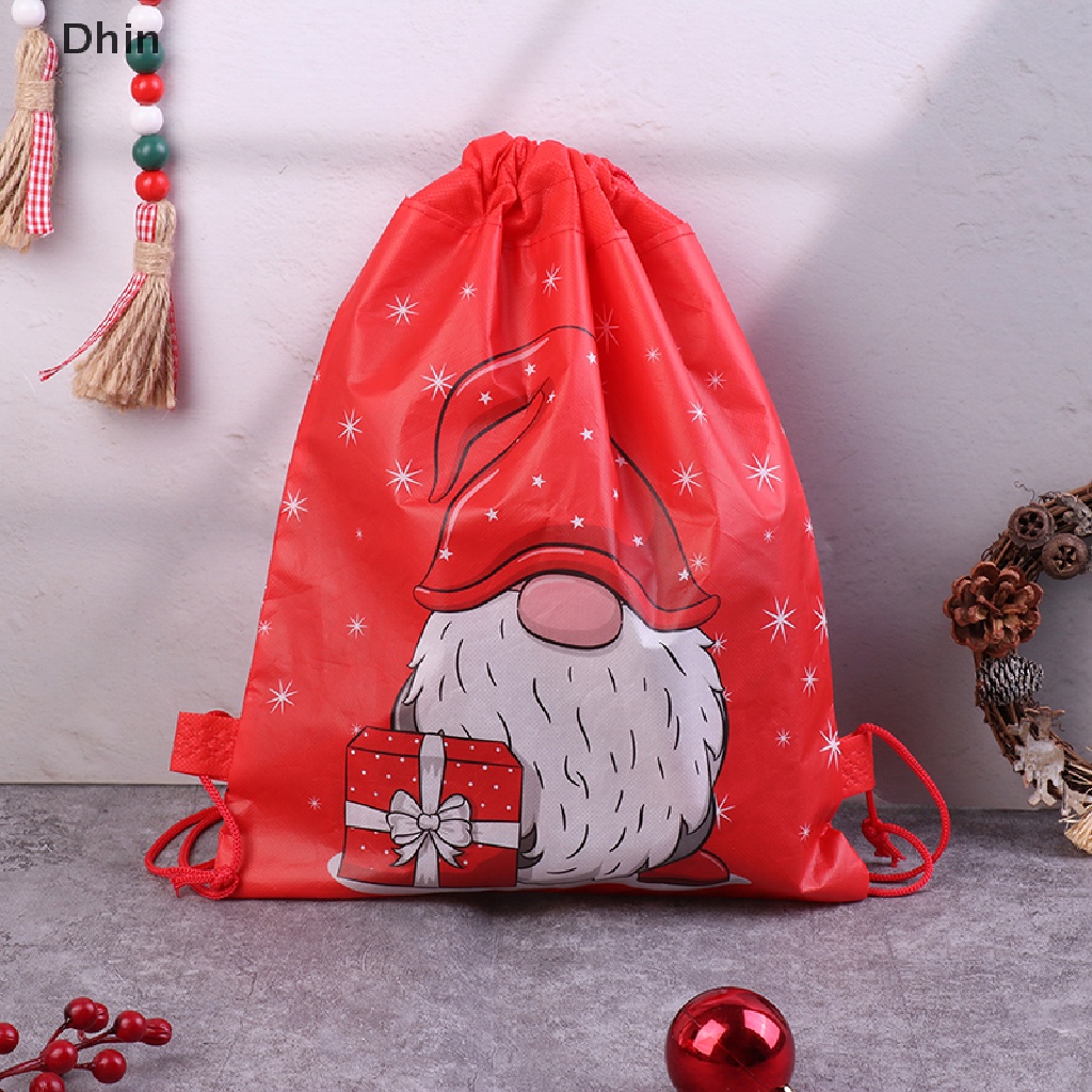 [Dhin] Santa Claus Drawstring Bags Non-Woven Fabric Backpack Travel ...