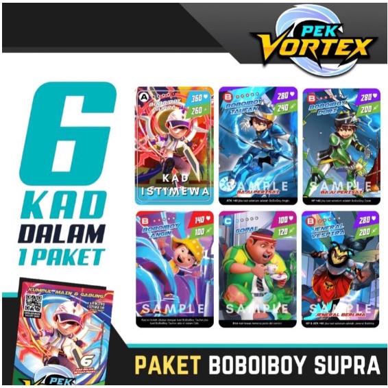 Boboiboy Galaxy Card PEK FUSION / VORTEX / ELEMENTAL / VERSUS / IMPAK ...