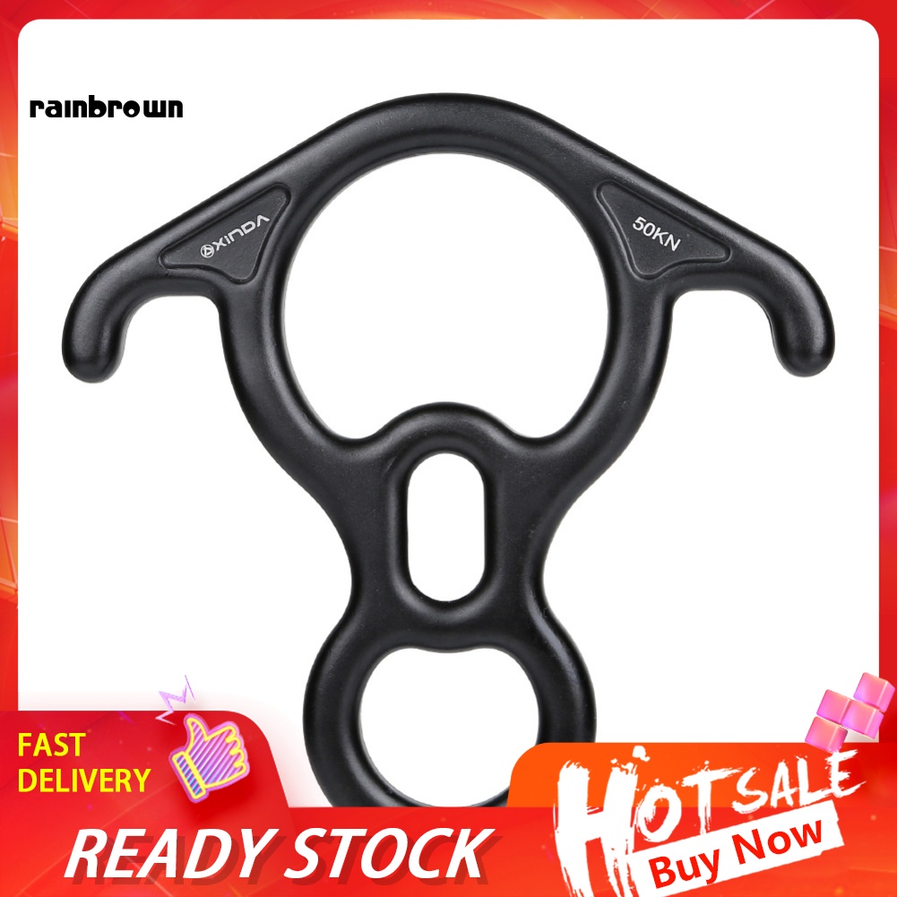 /RB/ 50NG Figure 8-Rappel Outdoor Rock Climbing Eight Rings Descender ...