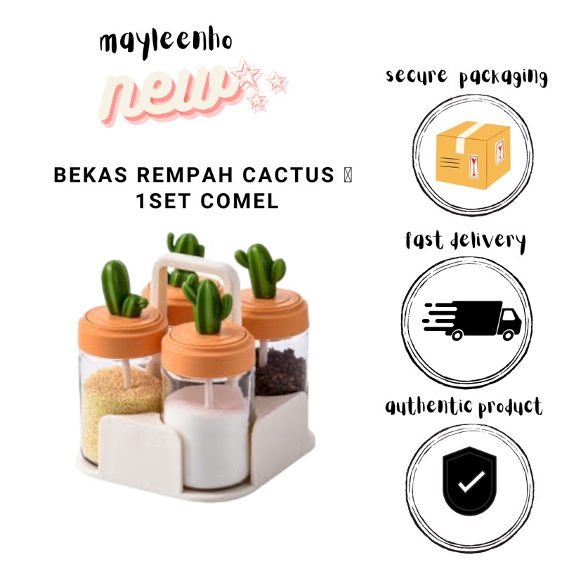 BEKAS SIMPAN CACTUS COMEL 1 SET | Shopee Malaysia