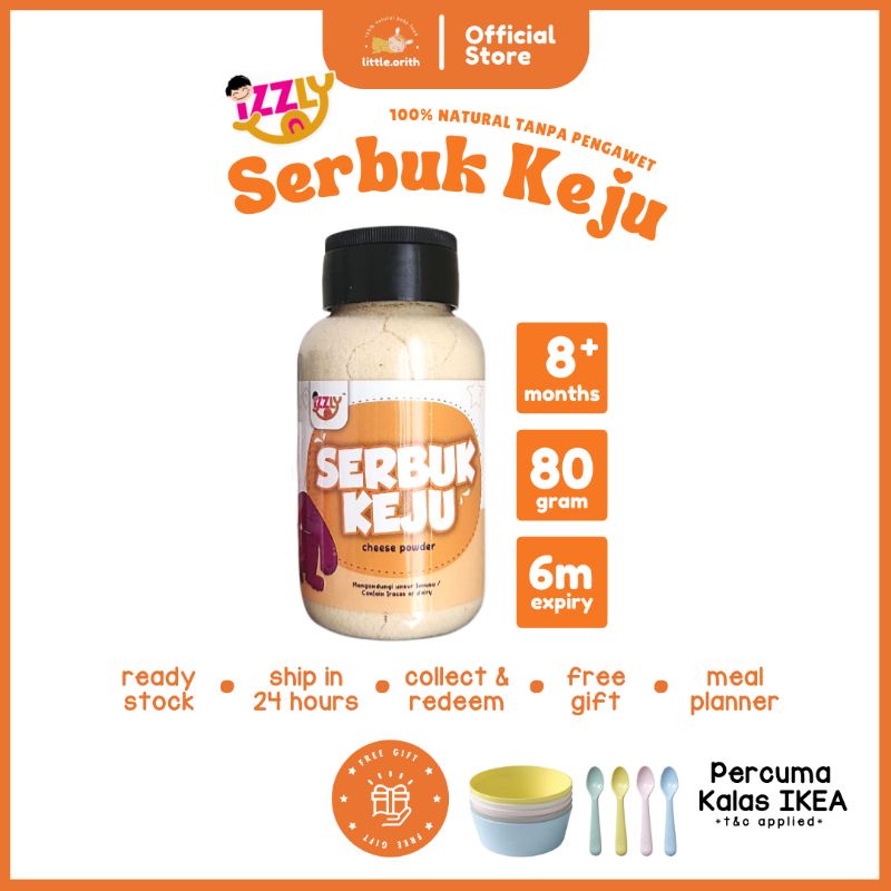 Baby Food Serbuk Keju Bayi (80g) Perasa Makanan Baby 8 Bulan Izzly Baby ...