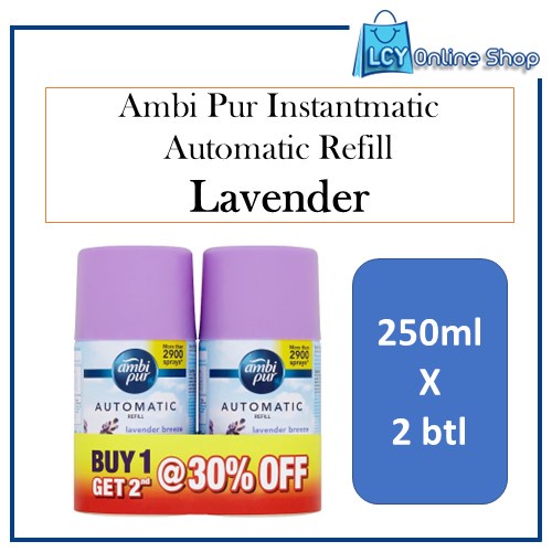 Ambi Pur InstantMatic Lavender Breeze Automatic Spray Refill 250mlx 2 ...