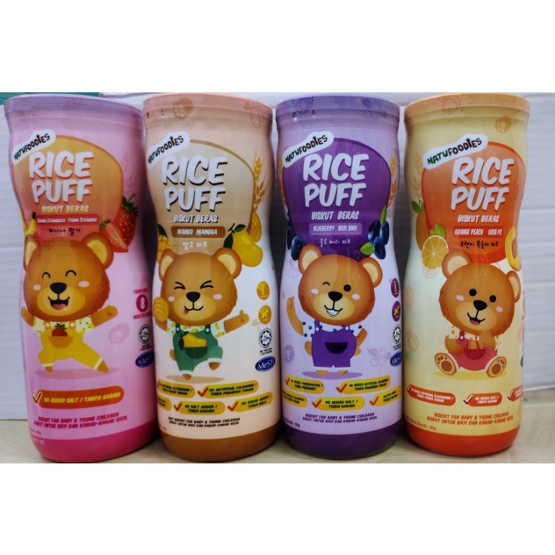 HALAL Natufoodies rice puff /orange peach/strawberry banana/mango ...