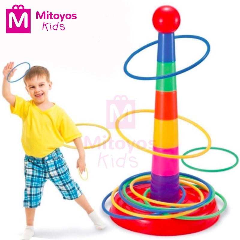 Mitoyos Kids Sport Ring Toss Carnival Game Simple Fun Fair Toy Throw ...