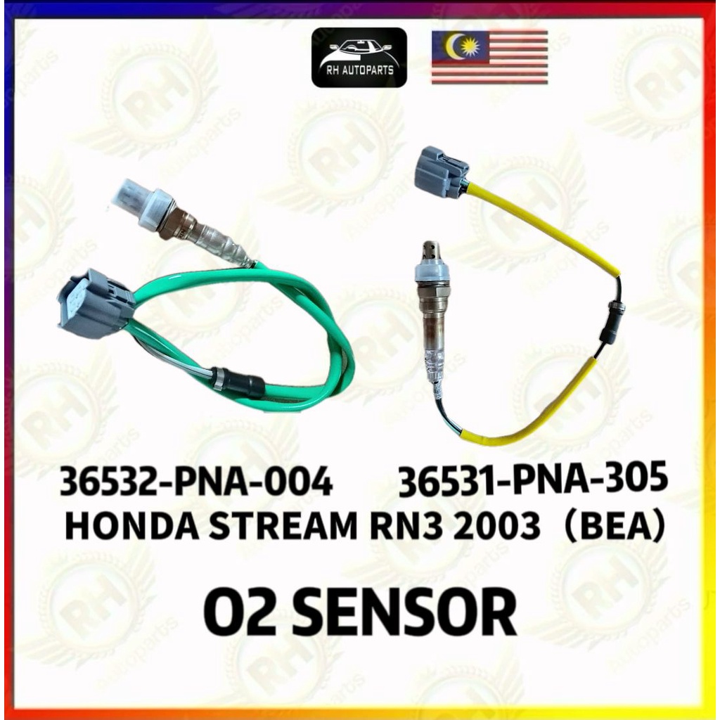 HONDA STREAM S7C 2.0 REAR FRONT OXYGEN SENSOR 4 PIN O2 SENSOR 36532-PNA ...