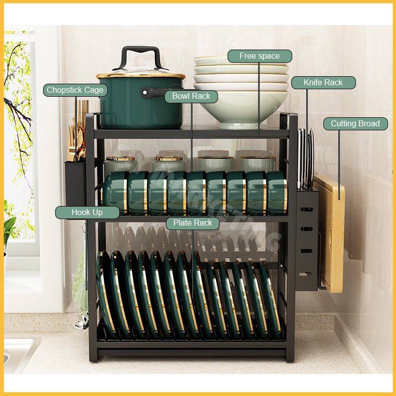 Rak Pinggan dan Mangkuk Premium (S/S) | Shopee Malaysia