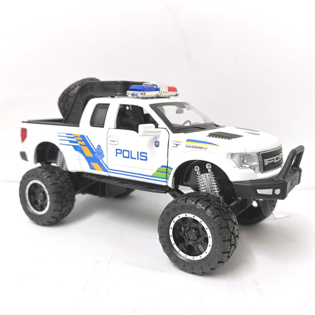 Ford raptor ranger polis car Pdrm kereta polis scale 1:32 die cast car ...