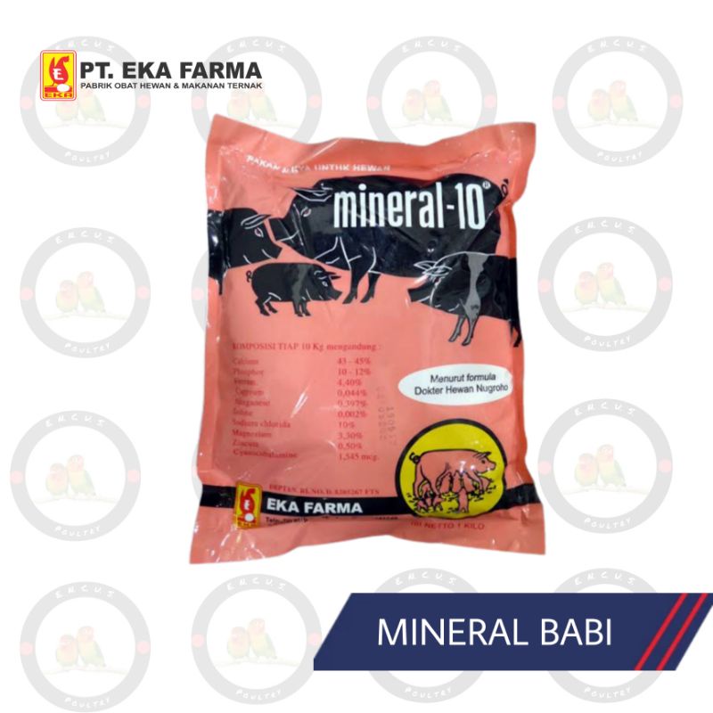 MINERAL PIG 1 KG MINERAL-10 WEIGHT GAINER BABI EKA FARMA 1 KG | Shopee ...