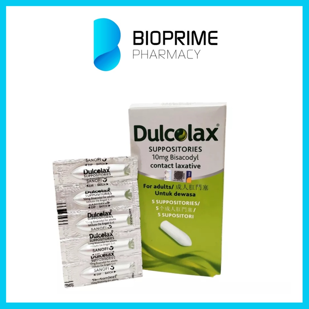 Dulcolax Suppositories 10mg 5s | Shopee Malaysia