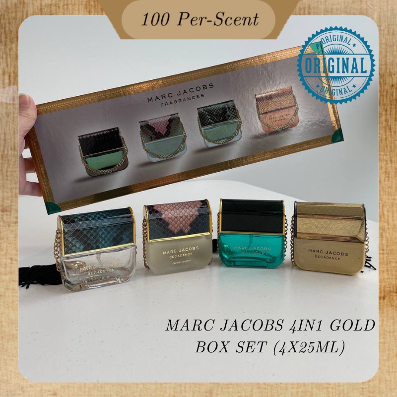 MARC JACOBS 4IN1 GOLD BOX SET ( 4X25ML ) | Shopee Malaysia