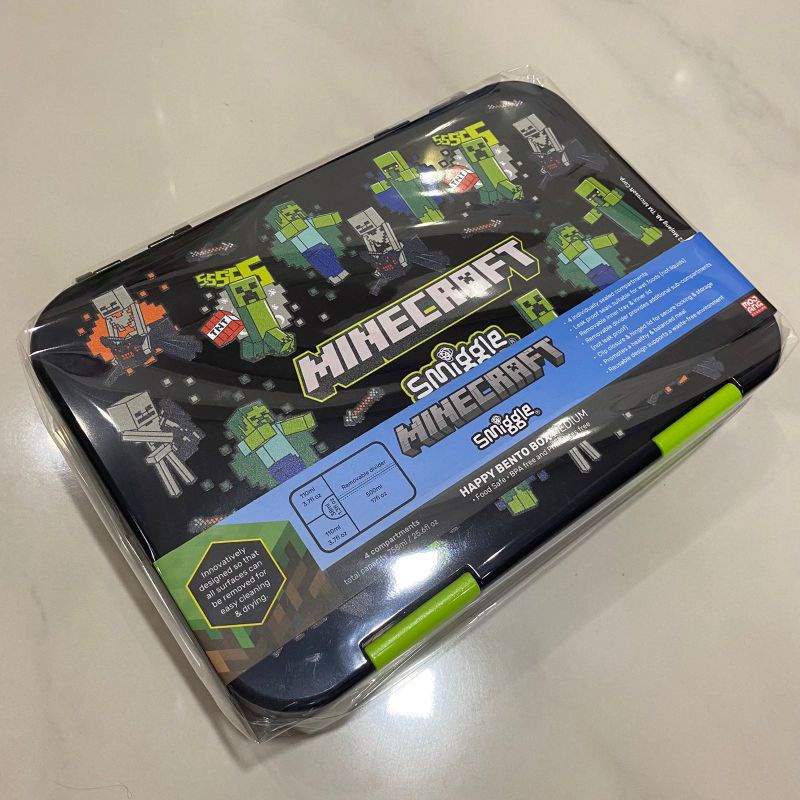 Smiggle Minecraft Happy Bento Box Medium Original - Lunch Box | Shopee ...