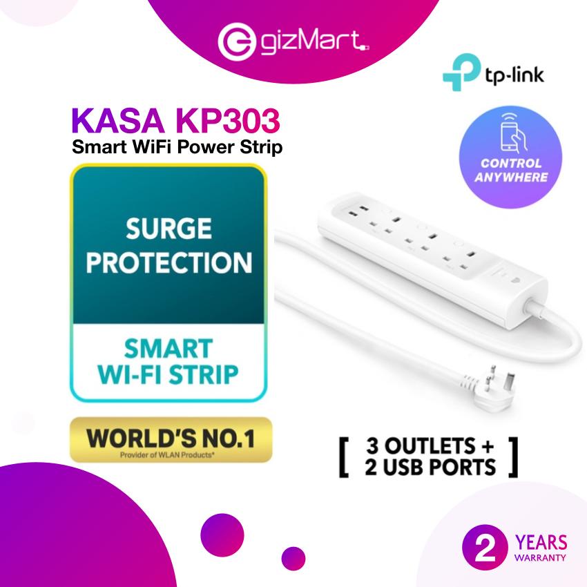 TP-Link KASA KP303 3 Outlets WiFi Smart Strip Power Extension Plug ...