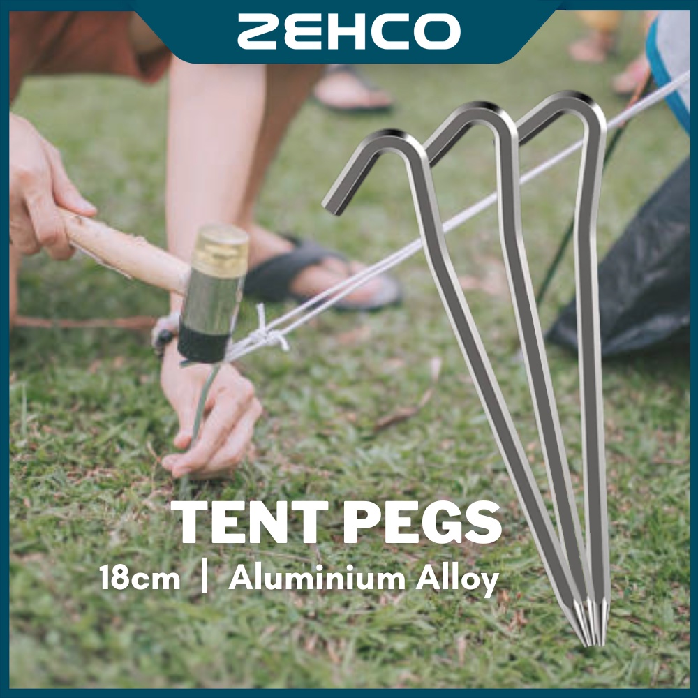 7 inch /18cm Tent Pegs Aluminum Alloy Tent Peg Stake Rod Stake Flysheet ...