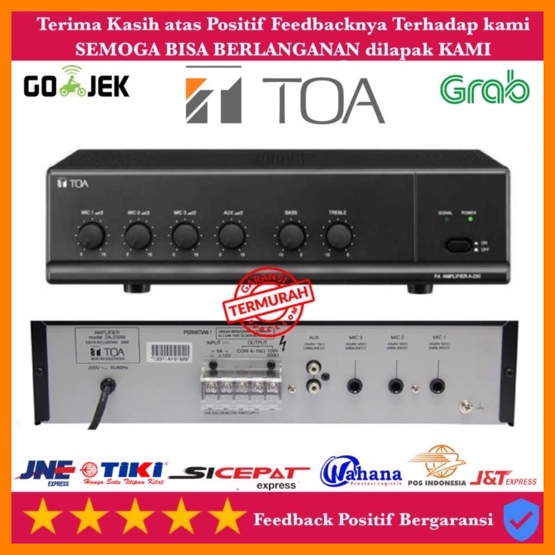ORIGINAL POWER TOA AMPLIFIER SPEAKER ZA230 | Shopee Malaysia