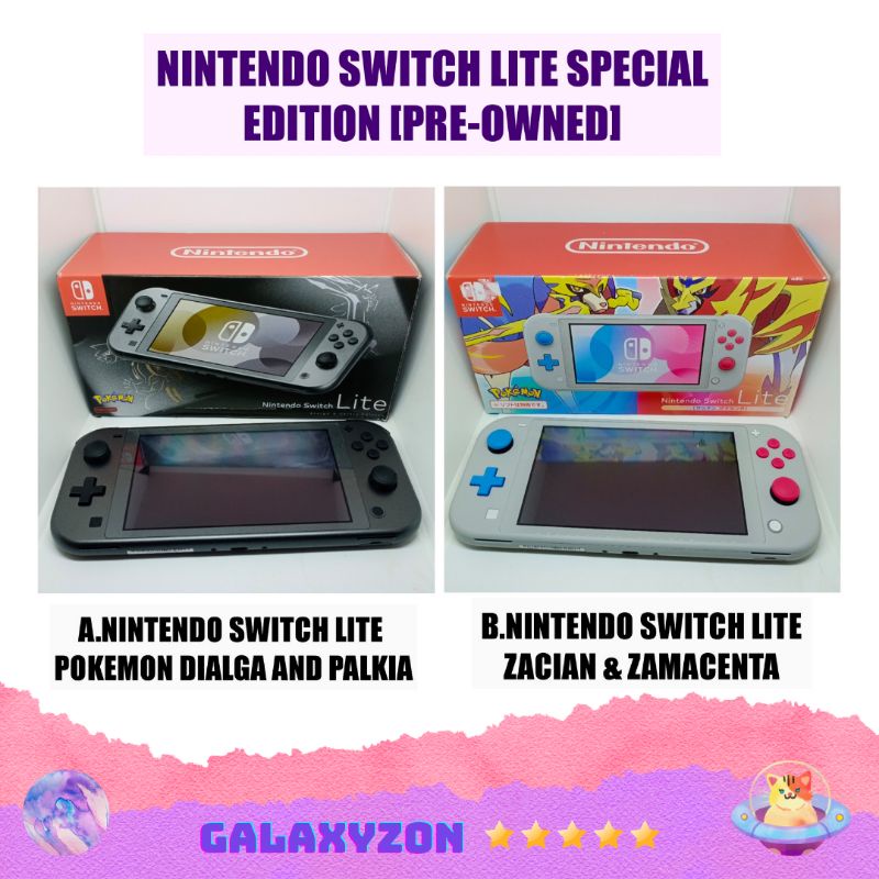 NINTENDO SWITCH LITE SPECIAL EDITION POKEMON DIALGA & PALKIA/ZACIAN ...