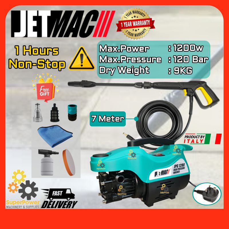JETMAC ITALY JPG1280 1200w 120Bar High Pressure Cleaner | Shopee Malaysia