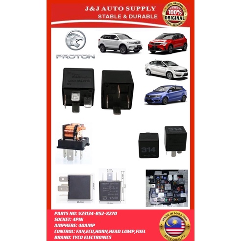 ORIGINAL PROTON X50 & X70 & PREVE & SUPRIMA FAN ISO MINI RELAY 4PIN ...