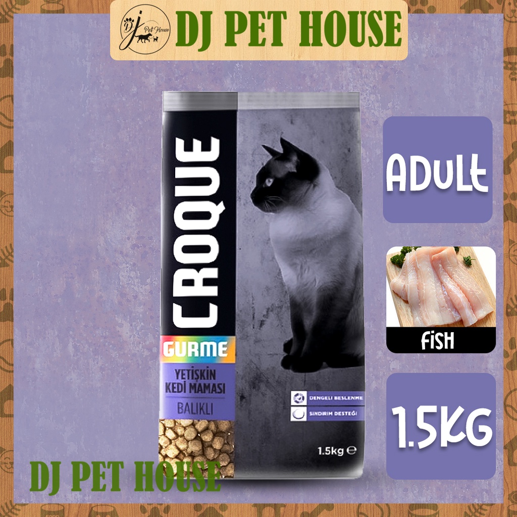 Croque Adult Cat Food Fish Formula 1.5Kg/Makanan Kucing/猫粮 | Shopee ...