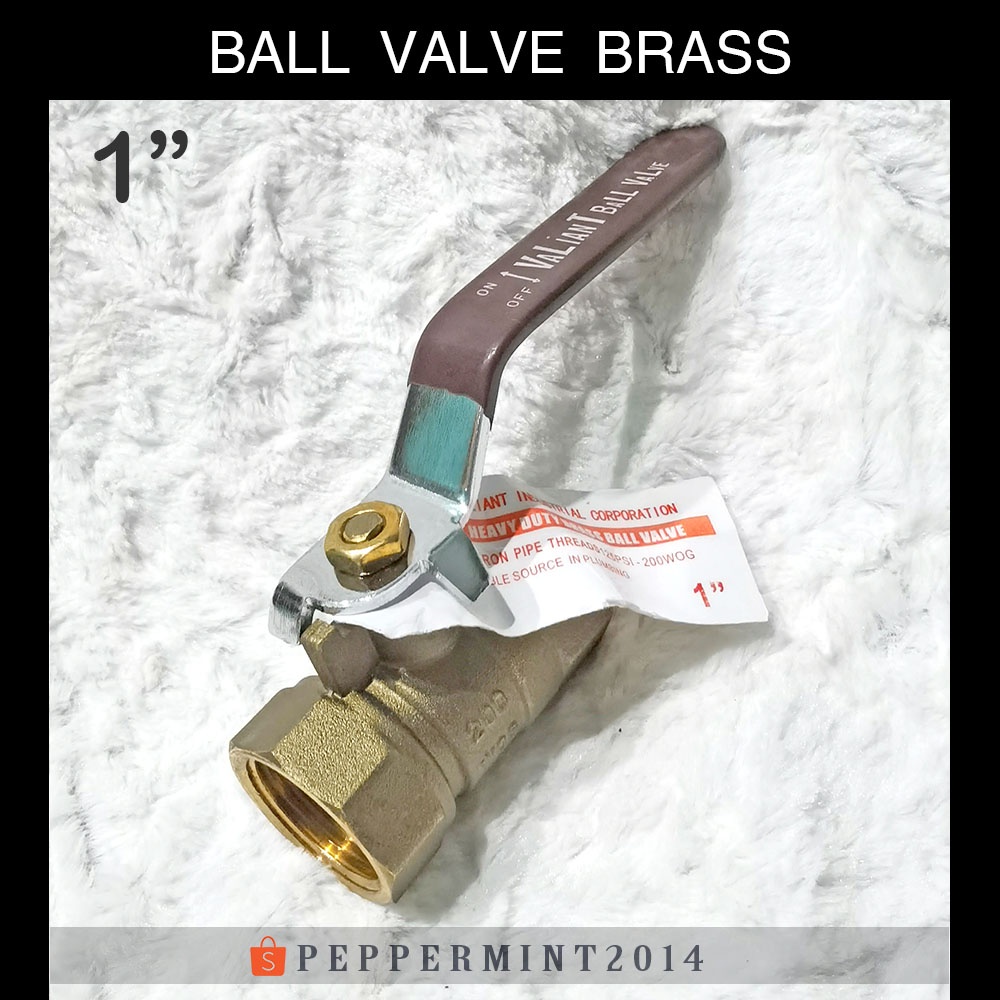 1" Ball Control Valve Valiant GI Water Plumbing Heavy Duty Brass Female ...