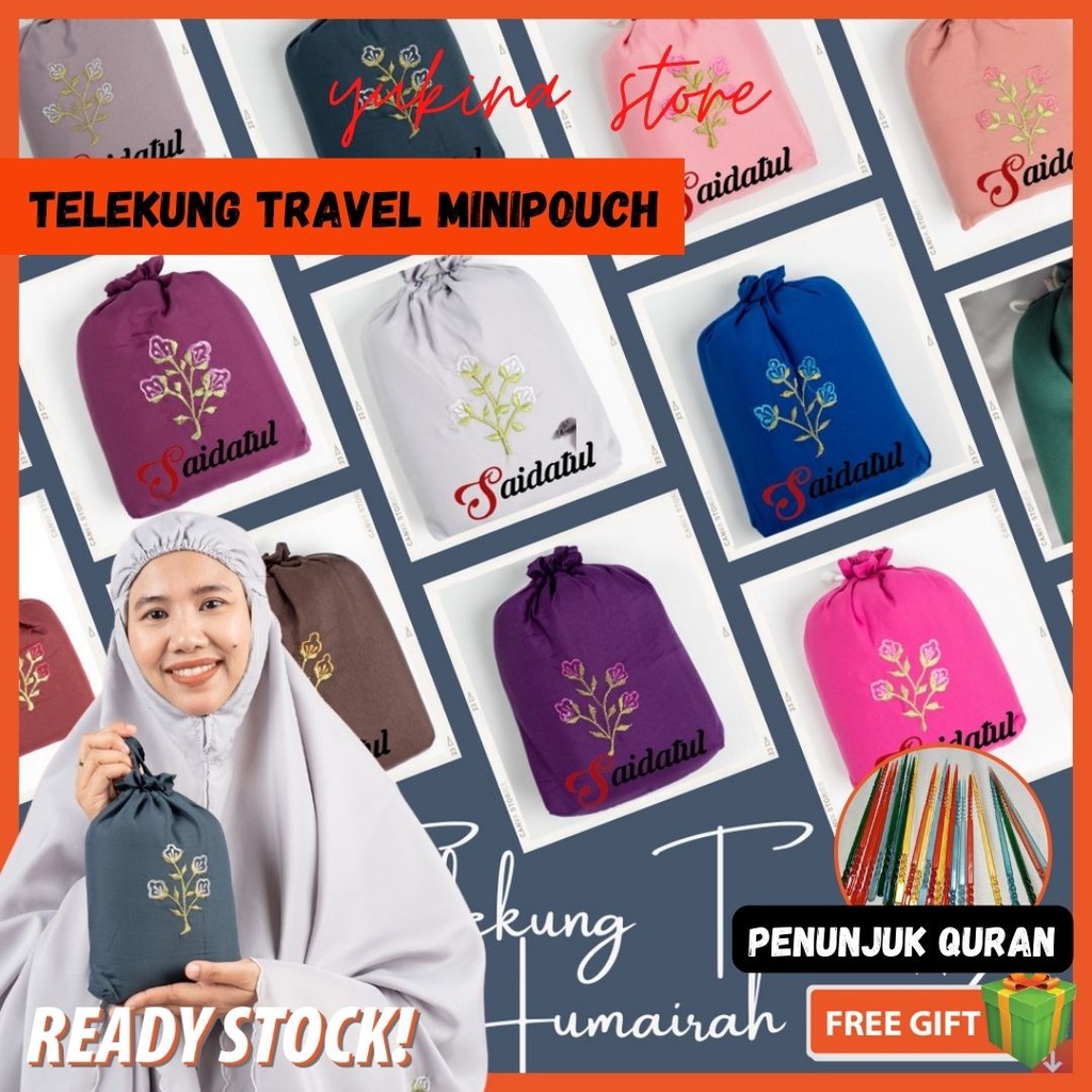 Telekung Travel Murah Mini Pouch & Beg Bag / Kain Telekung Sembahyang ...