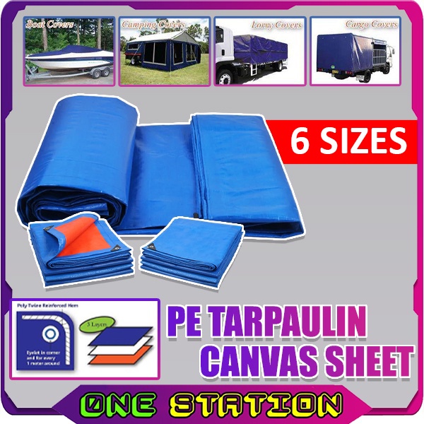 Multipurpose Waterproof PE Tarpaulin Canvas Ground Sheet Truck Cover ...