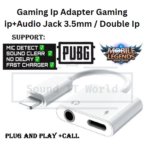 Gaming Ip Adapter Gaming ip+Audio Jack 3.5mm / Double Ip | Shopee Malaysia