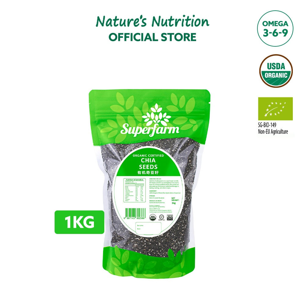 Superfarm Premium Organic Chia Seeds 1kg | Shopee Malaysia