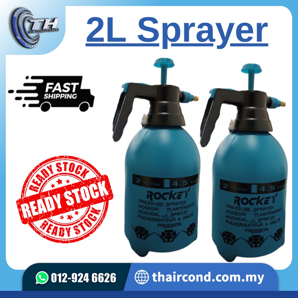 2L MULTI-PURPOSE PRESSURE HAND PUMP PONNY SPRAYER GARDENING TOOL WATER ...