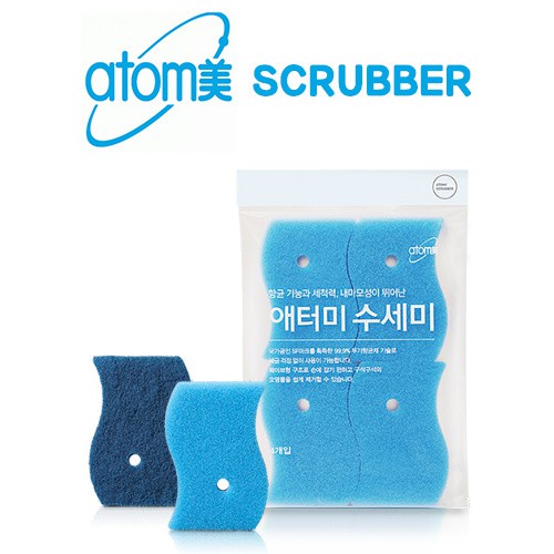 BEAU@TIE Atomy Scrubber Scratch Free Sponge (Anti Bacteria) 艾多美抗菌清洁海绵 ...