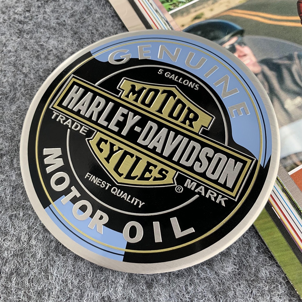 Harley Metal Sticker Motorcycle Motor Fuel Tank Body Retro Style ...