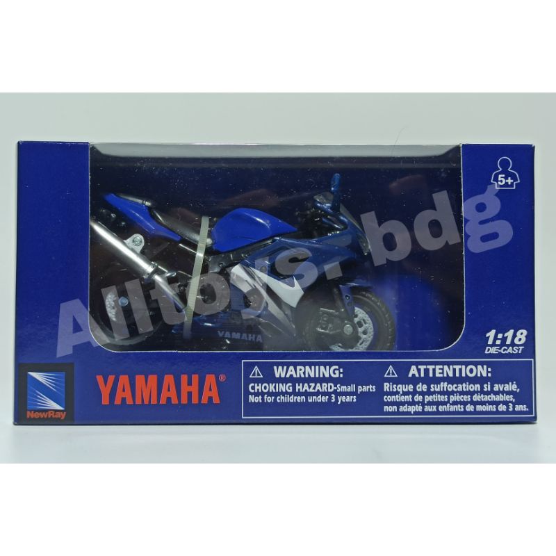 1:18 Scale Yamaha YZF-R6 Diecast Motorcycle Miniature Toys / Sports ...