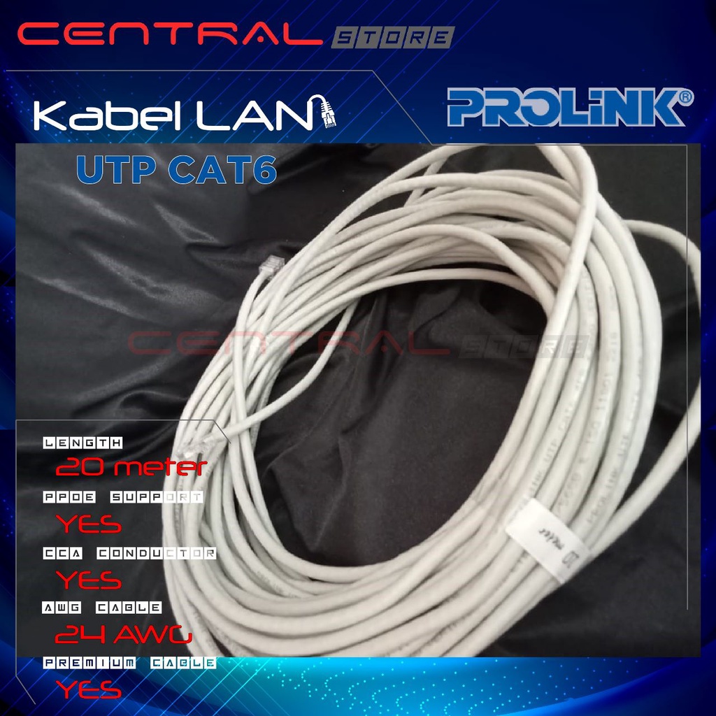 Utp LAN Cable Cat6 Outdoor PROLINK Ethernet 20M 25M Network Gigabit | Shopee Malaysia
