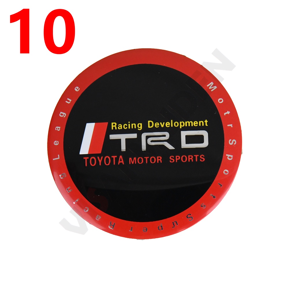 4PCS 56MM Stickers TOYOTA GR TRD Logo Center Rim Cap Sticker Kereta ...