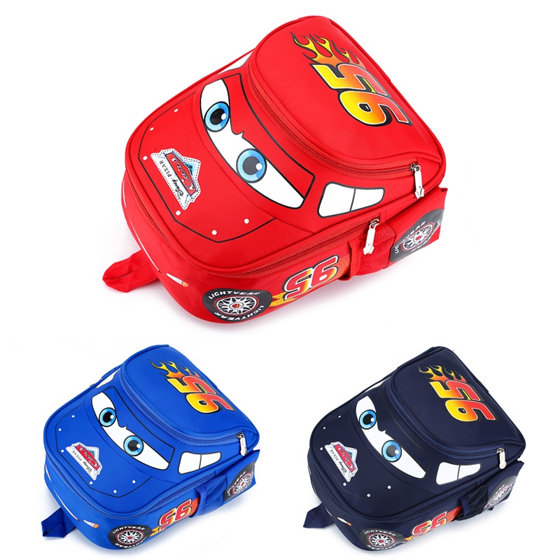 Kid 3D McQueen Cars School Bag Backpack (3 Color Options) | Shopee Malaysia