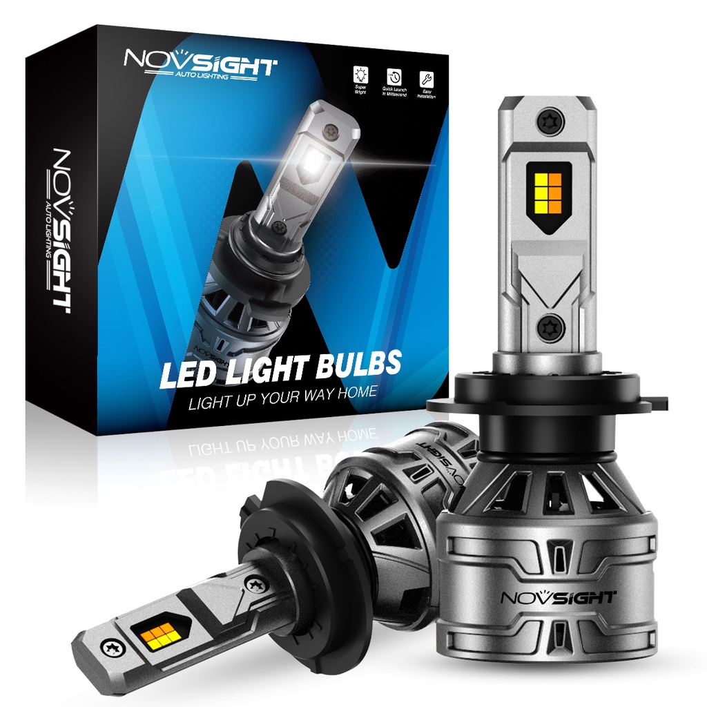 Novsight Newest N61T Switchable three-color car LED headlight H4 H7 H11 ...