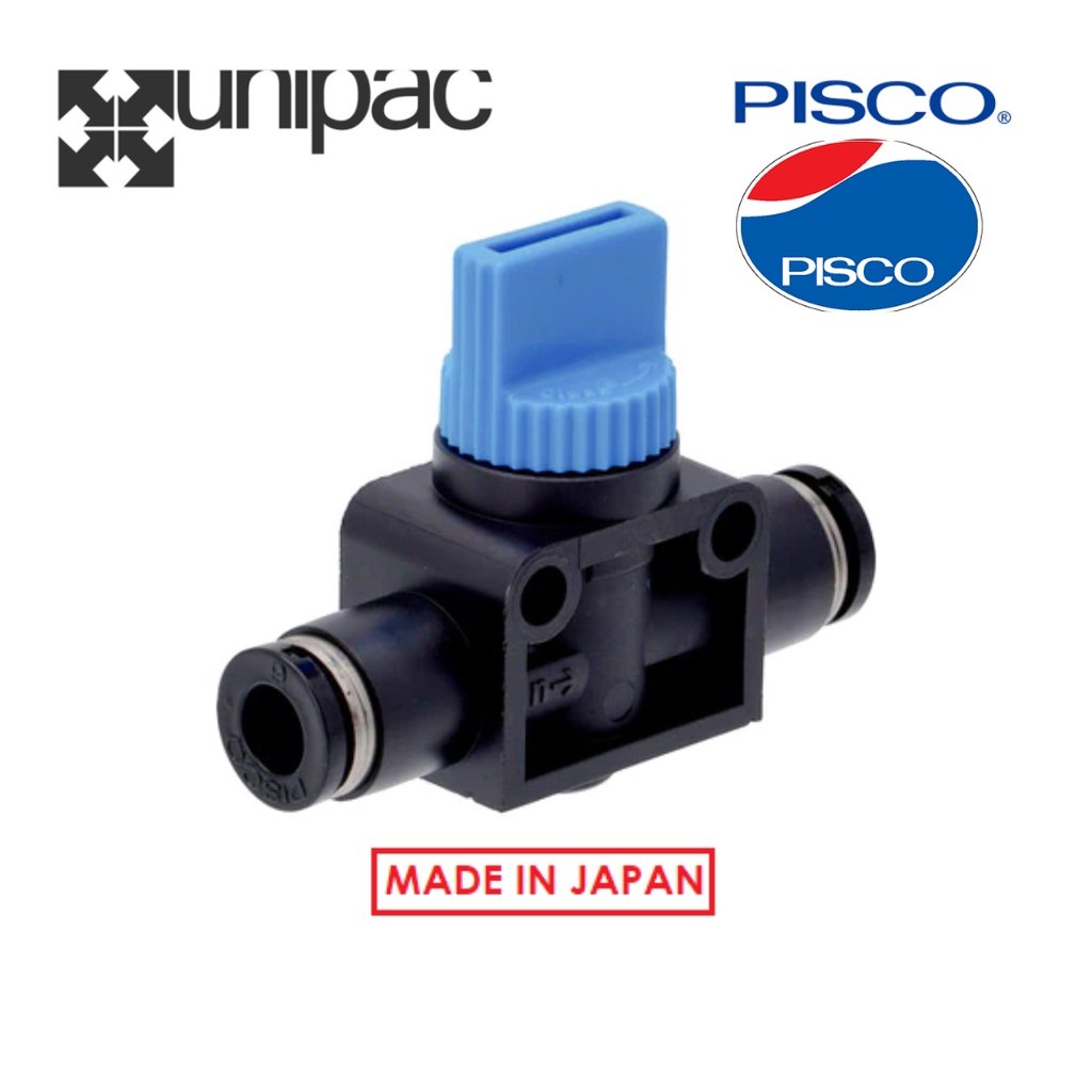 Pneumatic Fitting Pisco Hand Valve Union Straight HV Series 4mm 6mm 8mm ...