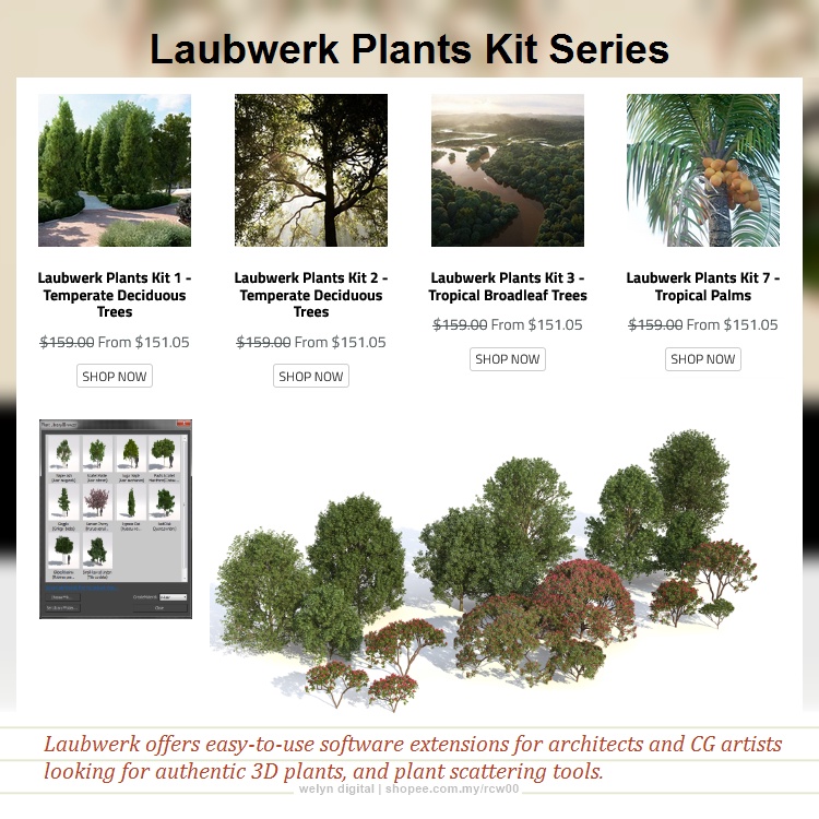 SketchUp | Plugins | Extension 2025 Laubwerk Plants Kit Tree Plugin for ...