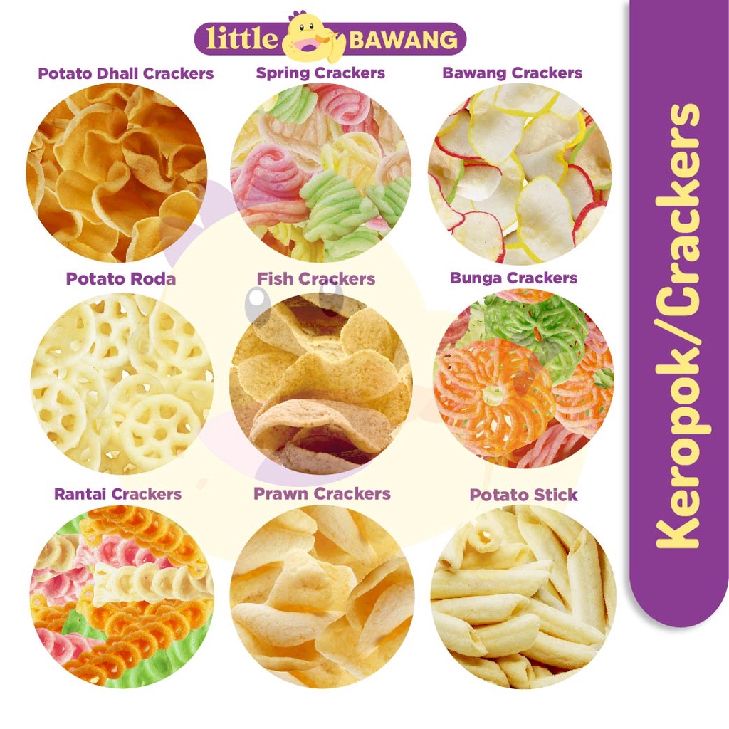 Keropok Bawang Spring Crackers Bunga Crackers Fish Cracker Prawn Rantai Roda Potato Stick Potato ...