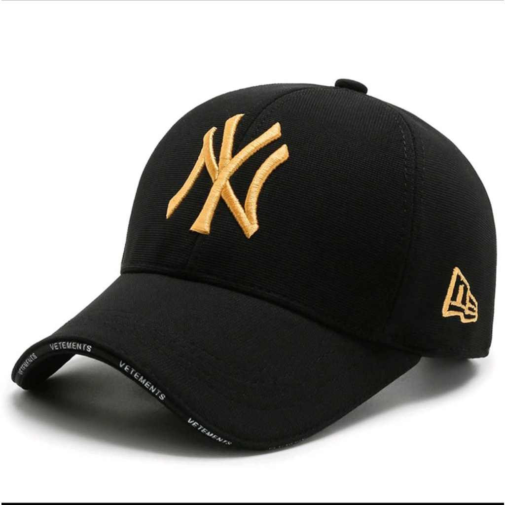 NY Baseball Cap Premium Rappel Denim Material with Vetements Visor Trim ...