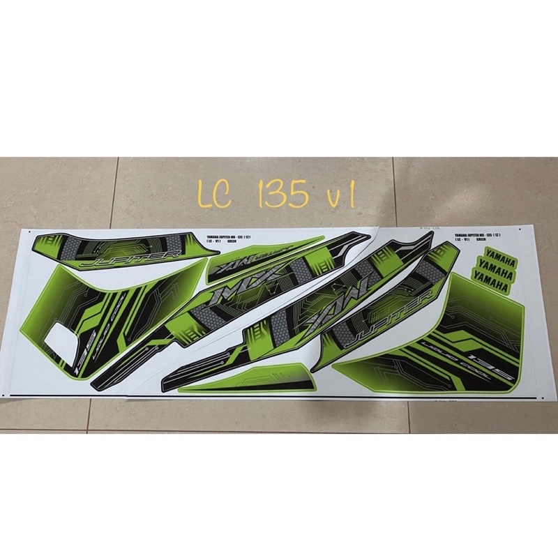 Yamaha lc135v1 lc135 v1 lc 135 body sticker Jupiter mx green (12 ...
